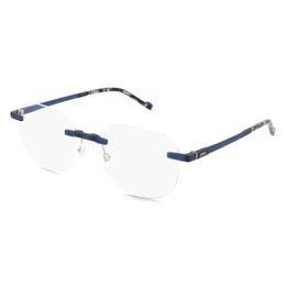 Zeiss ZS25561A Brille Herren | Fassung: Vollrand, Oval, Blau Transparent