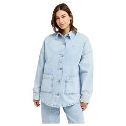 Shirtjacke Roxy "Kick Back Washed", Damen, Gr. L, sunbleached, Obermaterial: 74% Walkfrottier, 25% Recycled Walkfrottier, 1% Elasthan;, Shirts Shirtjacke