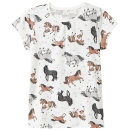 Topolino M&auml;dchen T-Shirt mit Pferde-Allover
