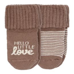 Topomini 2 Paar Newborn Frottee-Socken mit Umschlag