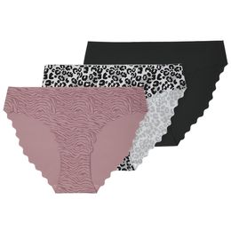 Gina Benotti 3 Damen Seamless-Slips mit Wellenkante
