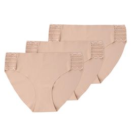Gina Benotti 3 Damen Slips mit Spitze