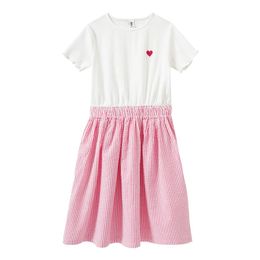 Yigga M&auml;dchen Kleid mit Seersucker-Rockteil