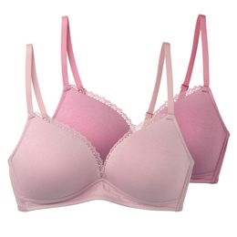 Gina Benotti 2 Damen Soft-BHs mit Spitze