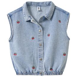 Yigga M&auml;dchen Jeansbluse mit Stickerei
