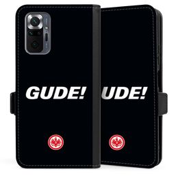 DeinDesign Xiaomi Redmi Note 10 Pro Handy Klapph&uuml;lle Handyh&uuml;lle aus Kunst Leder schwarz Flip Case Bundesliga Eintracht Frankfurt Official Licensed Product 