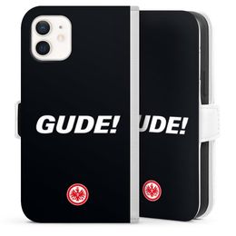 DeinDesign iPhone 12 mini Handy Klapph&uuml;lle Handyh&uuml;lle aus Kunst Leder wei&szlig; Flip Case Bundesliga Official Licensed Product Eintracht Frankfurt Sideflip mit Lasche