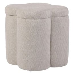 Xora Hocker, Creme, Textil, organisch, 43x46x43 cm, Stauraum, Wohnzimmer, Hocker, Sitzhocker
