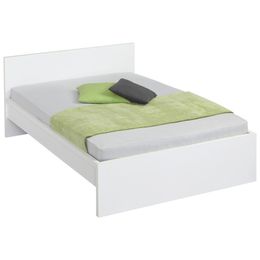 CARRYHOME Bett, Wei&szlig;, 140x200 cm, Schlafzimmer, Betten, Einzelbetten