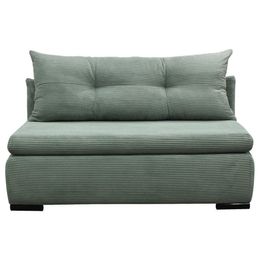 P & B Schlafsofa, Gr&uuml;n, Textil, F&uuml;llung: Schaumstoff, 154x93x85 cm, Made in EU, Liegefunktion, Wohnzimmer, Sofas & Couches, Schlafsofas, Schlafsofas mit Bettkasten