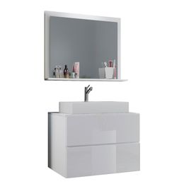 Badezimmer Lendas 3-tlg. ca. 80 cm Wei&szlig;