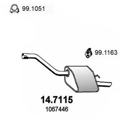 Asso Endschalld&auml;mpfer 147115 f&uuml;r Ford