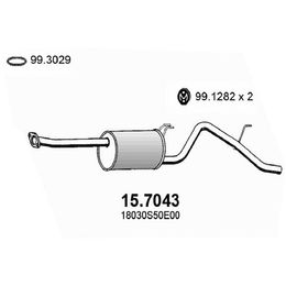 Asso Endschalld&auml;mpfer 15.7043 f&uuml;r HONDA 18030S50E00