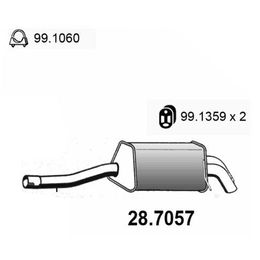 Asso Endschalld&auml;mpfer 287057 f&uuml;r Mercedes