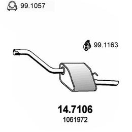 Asso Endschalld&auml;mpfer 14.7106 f&uuml;r FORD 1308595 1061972 1459810