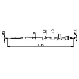 Bosch Seilzug, Feststellbremse 1987482349 f&uuml;r HYUNDAI
