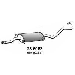 Asso Mittelschalld&auml;mpfer 286063 f&uuml;r Mercedes