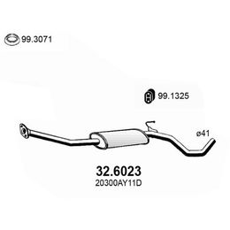 Asso Mittelschalld&auml;mpfer 326023 f&uuml;r NISSAN