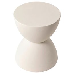 Mid.you Couchtisch, Beige, Stein, zylindrisch, Sockel, 32x40x32 cm, Wohnzimmer, Wohnzimmertische, Couchtische