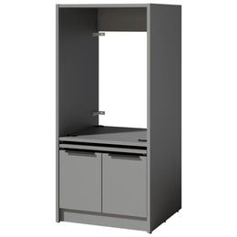 P & B Waschmaschinenschrank Tidy Hero, Grau, Metall, 70x150x68 cm, erweiterbar, Waschk&uuml;che, Waschmaschinenschrank
