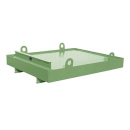 Bauer S&uuml;dlohn Containerwanne CW 1; lackiert; Resedagr&uuml;n