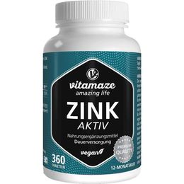 Vitamaze GmbH Zink Aktiv 25 mg hochdosiert vegan Tabletten 360 St