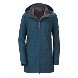 WITT Damen Softshelljacke gef&uuml;ttert, wasserabweisend, petrol-meliert, Gr&ouml;&szlig;e 26