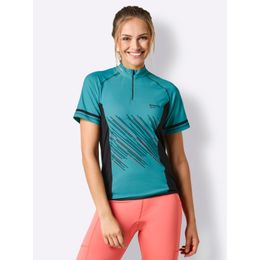 Catamaran Sports Damen Funktionsshirt mit 3-teiliger R&uuml;ckentasche, ozean-gemustert, Gr&ouml;&szlig;e 36/38