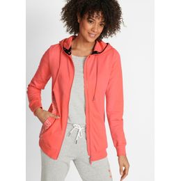 Catamaran Sports Damen Sweatjacke mit 2-Wege-Rei&szlig;verschluss, koralle, Gr&ouml;&szlig;e 36/38