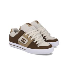Sneaker DC Shoes "Pure", Herren, Gr. 10 (43), braun, tan, sanftes wei&szlig;, Obermaterial:55, 4% Leder, 44, 6% Synthetik;, Schuhe Sneaker
