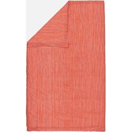 Bettbezug Marimekko "PICCOLO", rot, B:140cm L:200cm, Bio-Baumwolle, Obermaterial: 100% Baumwolle, Bettbez&uuml;ge, Bettbezug, aus Baumwollperkal, mit Streifen