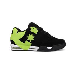 Sneaker DC Shoes "DC Command", Herren, Gr. 6(38), schwarz (schwarz, lime), Obermaterial:50.46% Leder, 49.54% Synthetikmaterial;, Schuhe Sneaker