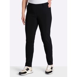 Ascari sheego Gro&szlig;e Gr&ouml;&szlig;en Stretch-Hose in Schlupfform, Bengalin, schwarz, Gr&ouml;&szlig;e 48 - Damen