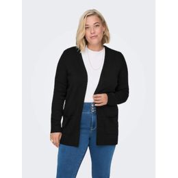 Only sheego Gro&szlig;e Gr&ouml;&szlig;en Strickjacke, black, Gr&ouml;&szlig;e M - Damen