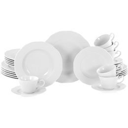 Kombiservice Creatable "Arianne Weiss, Service 30-tlg.", wei&szlig;, 30, Porzellan, Geschirr-Sets, Kombiservice, Klassisch, Zeitlos