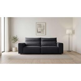 2-Sitzer OTTO HOME "Jorrena, extra weicher Chenille-Stoff", dunkelgrau, B:226cm H:86cm T:105cm, 100% Polyester, Sofas, Kompaktsofa, 3 Komfortstufen, Breite 226 cm, mit Wellenunterfederung