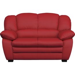 2-Sitzer COTTA "Casino", rot, B:159cm H:88cm T:92cm, 64% POLYURETHAN (PU) / 25% POLYESTER (PES) / 11% BAUMWOLLE (CO), Sofas, Polstergarnitur, auch als Set erh&auml;ltlich
