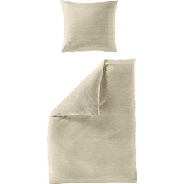 Bettw&auml;sche Bierbaum "Chic Uni", beige, B/L: 155cm x 220cm, 1 Stk., 1 Stk., Seersucker, B/L: 80cm x 80cm, 2, Seersucker, Obermaterial: 100% Baumwolle, Bettw&auml;sche, Bettw&auml;sche, Schickes Unidesign: Modern und elegant f&uuml;r jedes Schlafzimmer