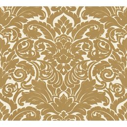 Vliestapete ARCHITECTS PAPER "Castello", beige (cappuccino creme), B:0,52m L:10,05m, Vinyl, Vlies, Tapeten, Ornament Tapete Barock Tapeten Wohnzimmer Schlafzimmer K&uuml;che Design