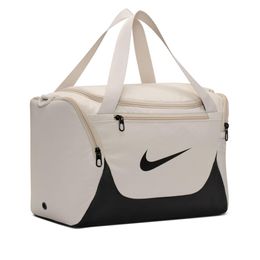 Sporttasche Nike "NK BRSLA XS DUFF - X", light bone, schwarz, schwarz, Obermaterial: 100% Polyester, Taschen Sporttasche, f&uuml;r Erwachsene, mit bel&uuml;ftetem Seitenfach, mit beschichtetem Boden