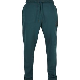 Stoffhose Rocawear "Rocawear Herren Rocawear Kentucky Sweat Pant", Herren, Gr. L, US-Gr&ouml;&szlig;en, petrol, 80% Baumwolle, 20% Polyester, relaxed fit, Hosen Stoffhose