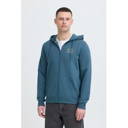 Kapuzensweatjacke Blend "BHBest", Herren, Gr. M, orion blau, Sweatware, 55% Polyester, 45% Baumwolle, unifarben, normal normal, ohne Ausschnitt, Rippb&uuml;ndchen, Sweatjacken, Sweatjacke mit Chest-Print
