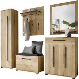 Garderoben-Set Home Affaire "Cantara, moderne Garderobe, Komplettset mit viel Stauraum", eiche evoke, B:230cm H:201cm T:39cm, FSC-zertifizierter Holzwerkstoff, Kastenm&ouml;bel-Sets