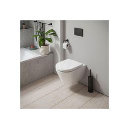 Duravit D-Code Wand-Tiefsp&uuml;l-WC-Set 49030900B2 Rimless, mit WC-Sitz, Absenkautomatik, Wei&szlig; Hochglanz