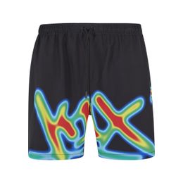 Shorts K1x "K1x Herren KXM241-024-1 K1x Heatmap Shorts", Herren, Gr. L, US-Gr&ouml;&szlig;en, schwarz, 90% Polyester, 10% Elasthan, normal, Hosen Shorts