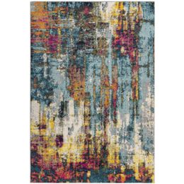 Teppich FLAIR RUGS "Abstraction", bunt (multi), B:200cm H:10mm L:290cm, Kunstfaser, Teppiche, Teppich, Moderner Multi-Teppich, Wohnzimmer, Schlafzimmer, Esszimmer