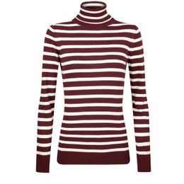 Rollkragenpullover FELIX HARDY "Rollkragenpullover", Damen, Gr. M, bordeaux, 100% Baumwolle, Pullover Rollkragenpullover