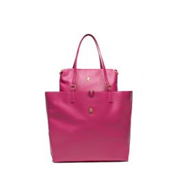 Tragetasche U.S. Polo Assn. "ROGERSVILLE LARGE SHOPPING BAG SHOPPER Damen", Damen, Gr. B/H/T: 14cm x 32cm onesize, stirrup fuchsia, Polyurethan, Taschen, Tragetasche Damen, Shopper, Einkaufstasche, Fashion, Lifestyle, Sale