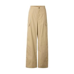 Cargohose Karl Kani "Karl Kani Small Signature Cargo Pants", Damen, Gr. XS, US-Gr&ouml;&szlig;en, beige, 100% Baumwolle, unifarben, loose fit, Hosen Cargohose