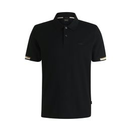 Poloshirt BOSS "Parlay 147", Herren, Gr. XL, schwarz 001, Jersey, Obermaterial: 100% Baumwolle, unifarben, regular fit normal, B&uuml;ndchen, Shirts